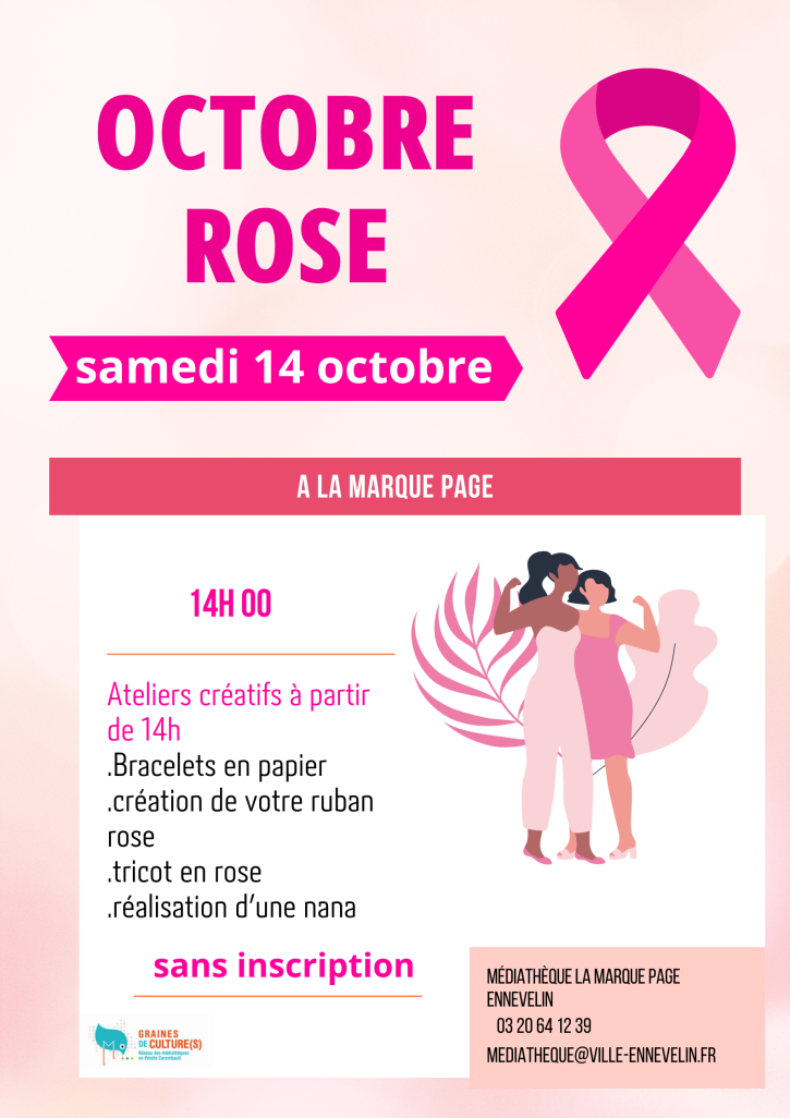 Octobre rose - Ateliers créatifs | Ville d'Ennevelin